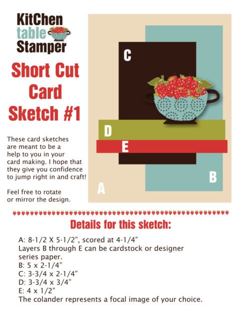 Introducing Short Cut Card Sketch #1, Card-Again Birthday Card Tutorial
