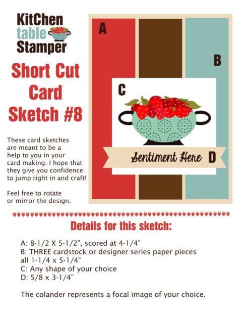 Introducing Short Cut Card Sketch #8 & the NEW Heartfelt Hexagons Bundle