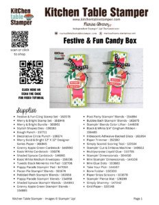 Festive & Fun Candy Box Project Sheet - Kitchen Table Stamper