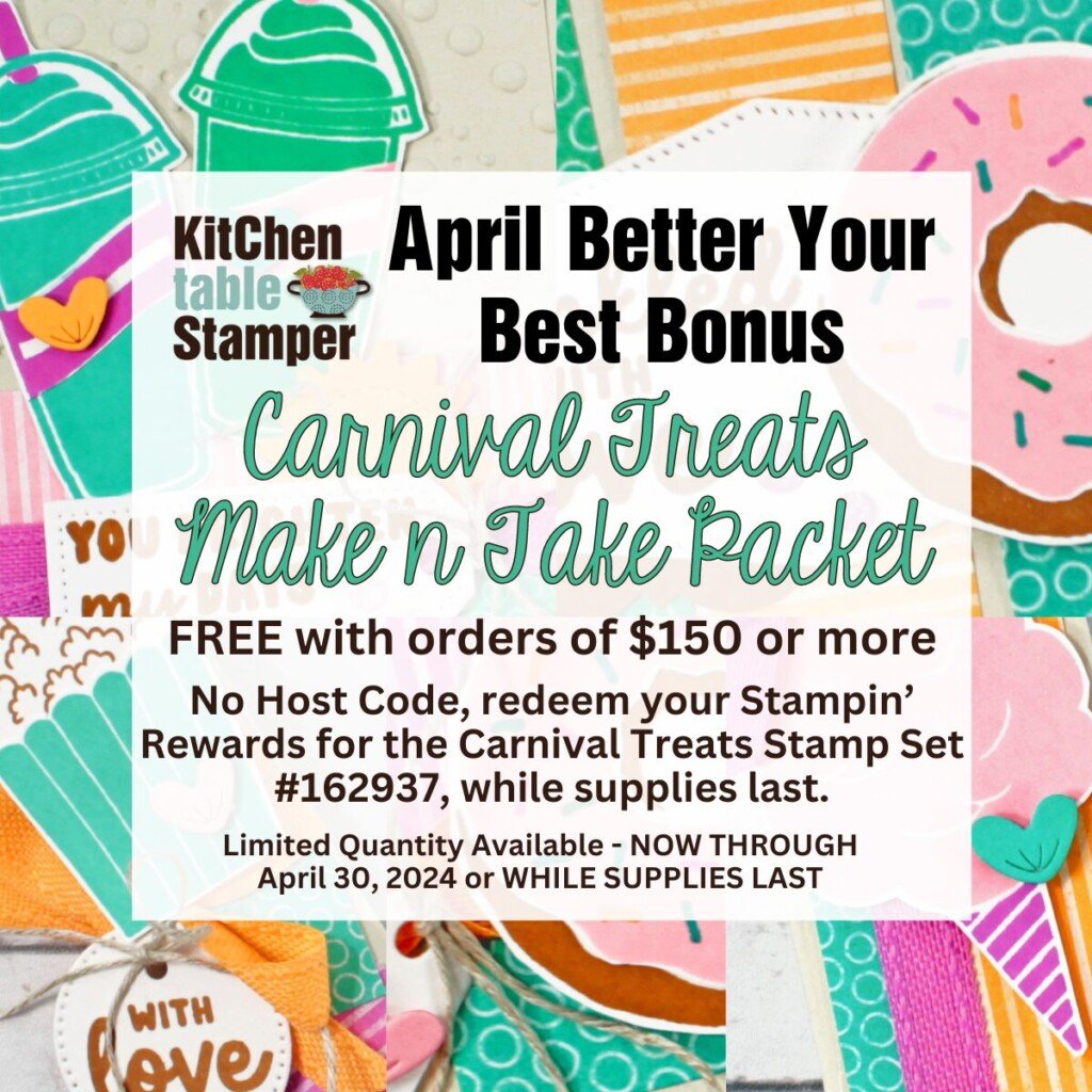 Carnival Treats Make n Take Packet Offer - Sprinkled Card Tutorial 1 of 5